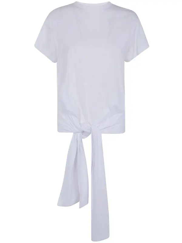 TOTEME Tie Waist" Long Sleeve Top - White