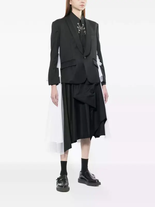 Noir Kei Ninomiya Asymmetric Skirt - Black