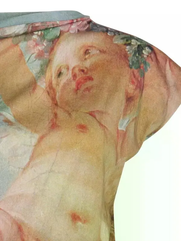 VIVIENNE WESTWOOD Cherub Print Draped Top - Neutrals