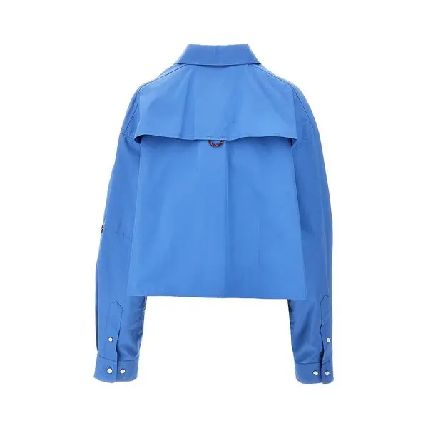 Miu Miu Boxy Fit Shirt With Cargo Pockets