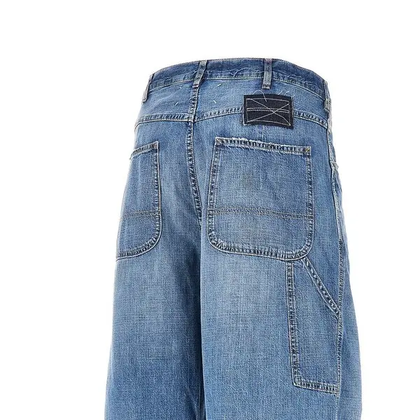 MAISON MARGIELA Washed Denim Wide Leg Jeans