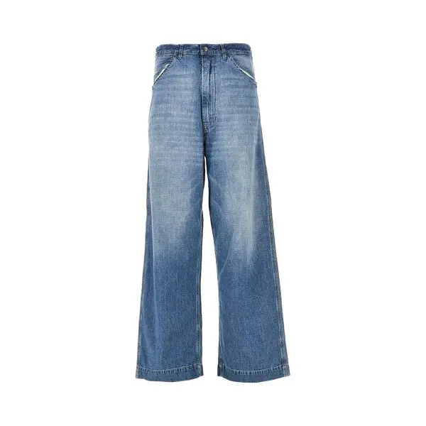 MAISON MARGIELA Washed Denim Wide Leg Jeans - Blue