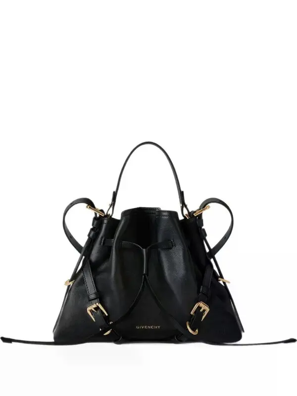 Givenchy Small Voyou Leather Bucket Bag - Black