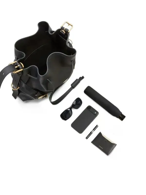 Givenchy Small Voyou Leather Bucket Bag - Black