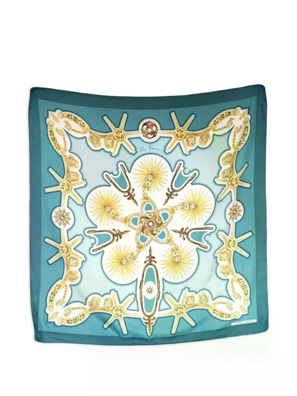 Hermès 1970s Les Eperons Silk Scarf