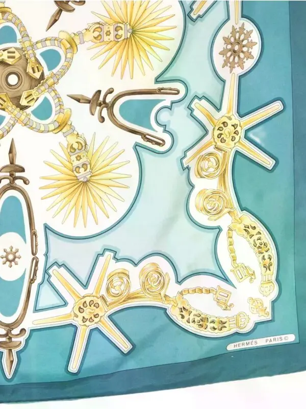 Hermès 1970s Les Eperons Silk Scarf