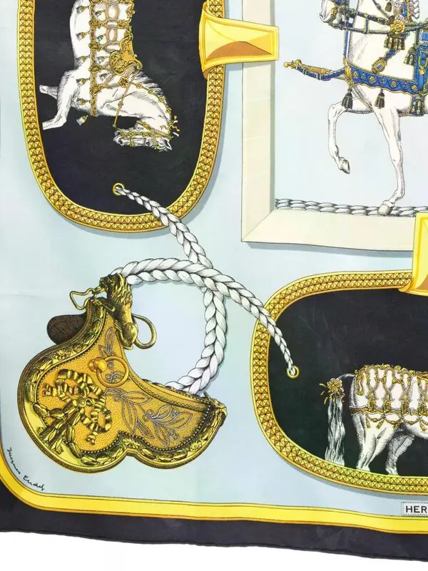 Hermès 1986 Grand Apparat Silk Scarf