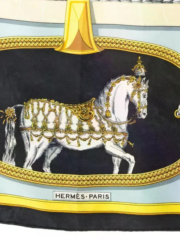 Hermès 1986 Grand Apparat Silk Scarf