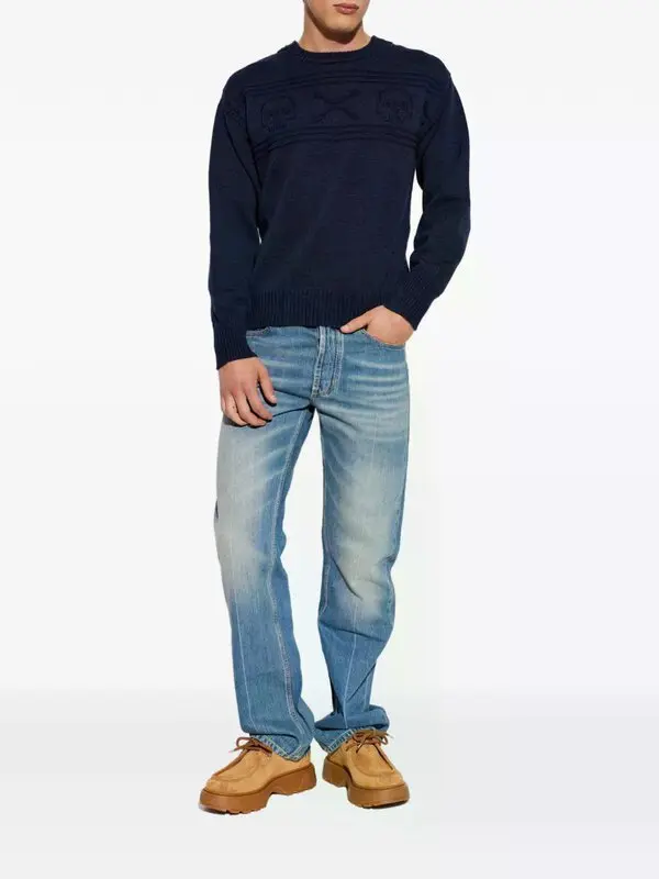 Alexander McQueen Skull Intarsia Wool Sweater