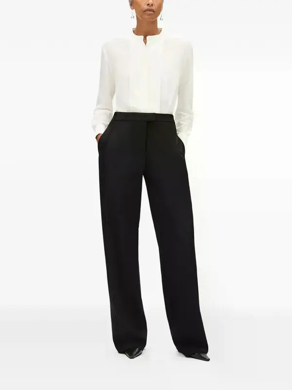 Another Tomorrow Satin Stripe Tuxedo Trousers