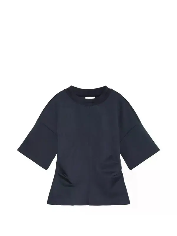 Calvin Klein Boxy T-shirt With Ruched Waist - Blue