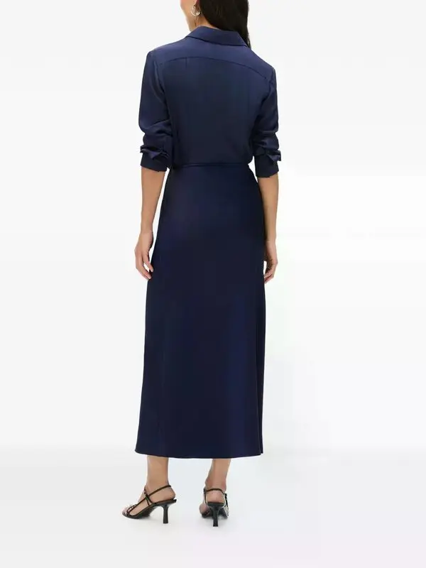 Another Tomorrow Bias-cut Midi Skirt