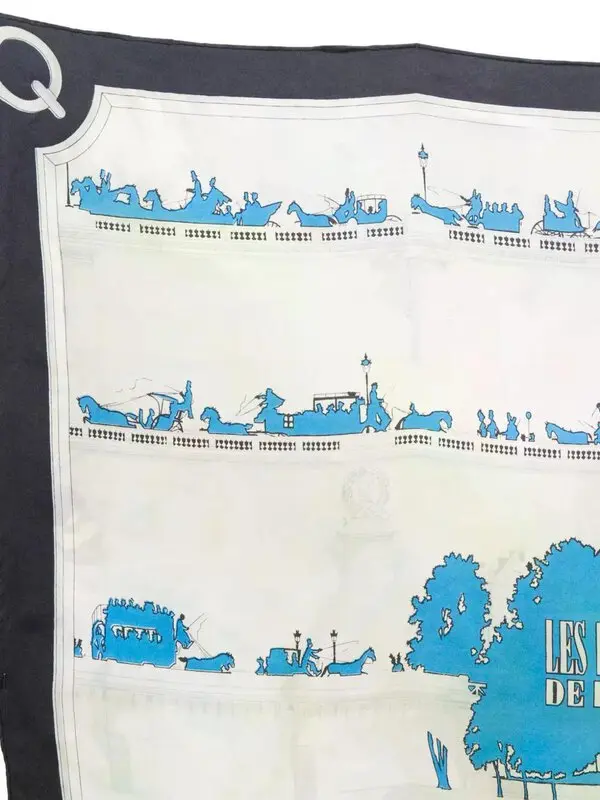 Hermès 1953 Les Ponts De Paris Silk Scarf