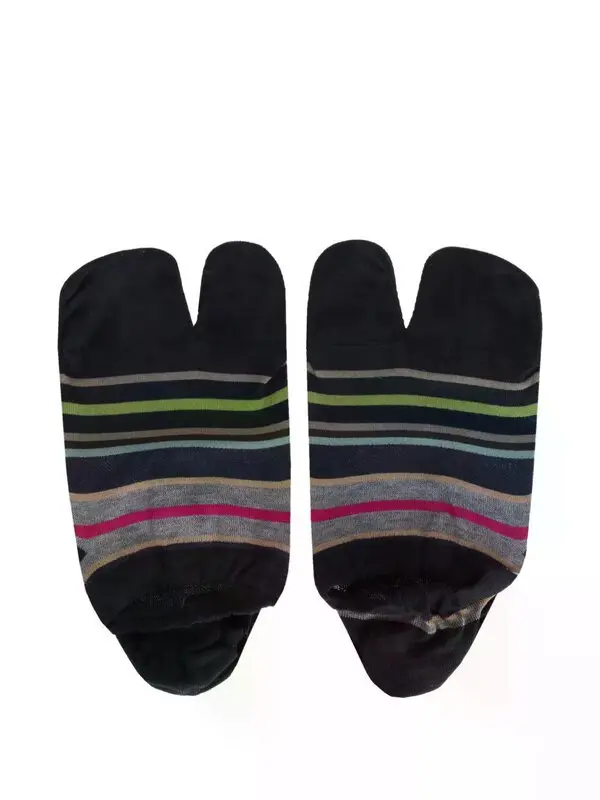 ANTIPAST Tabi Toe Socks With Stripe Pattern - Blue