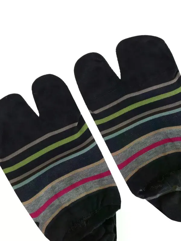 ANTIPAST Tabi Toe Socks With Stripe Pattern