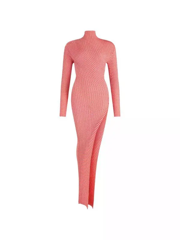 JEAN PAUL GAULTIER Gingham Asymmetric Maxi Dress - Red