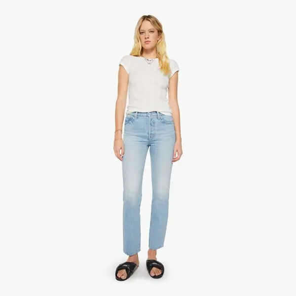 MOTHER The Tomcat Skimp Jeans In Head Rush - Light Blue