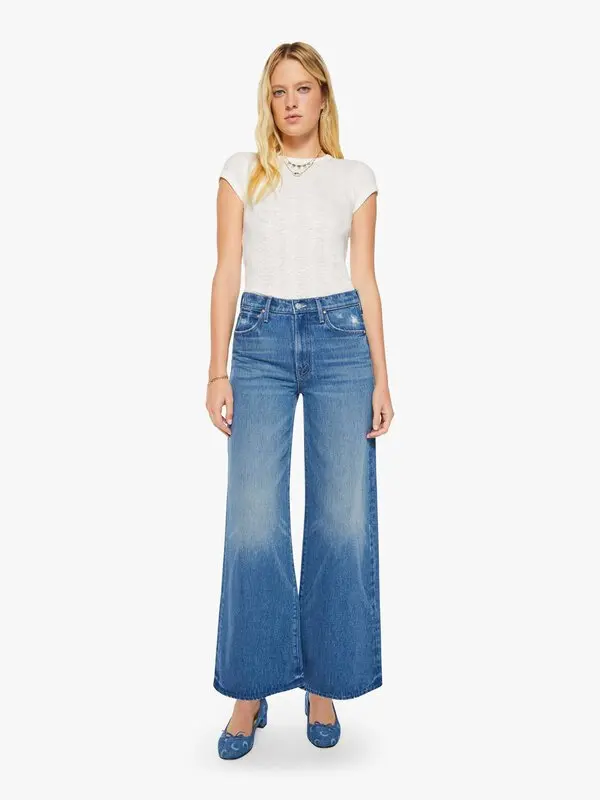 MOTHER The Ditcher Roller Zip Skimp Tutu Much To Handle Jeans - Blue
