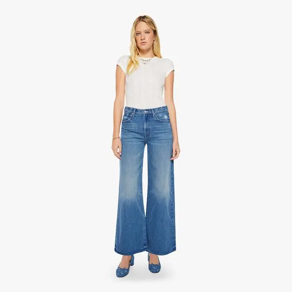 MOTHER The Ditcher Roller Zip Skimp Jeans In Tutu Much To Handle - Blue
