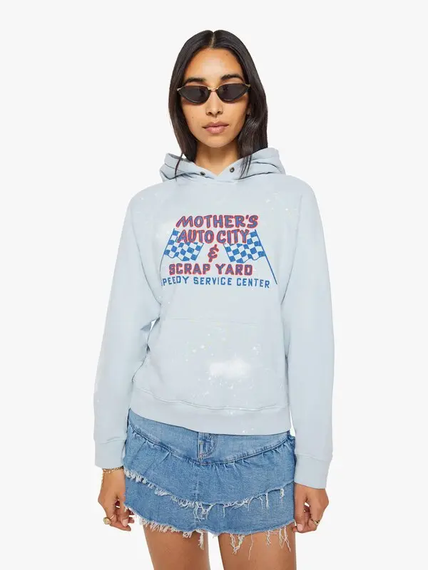 MOTHER The Square Hoodie Auto City - Blue