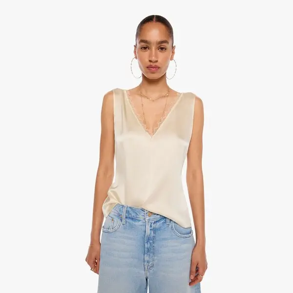 Sablyn Silk V-neck Tank Top