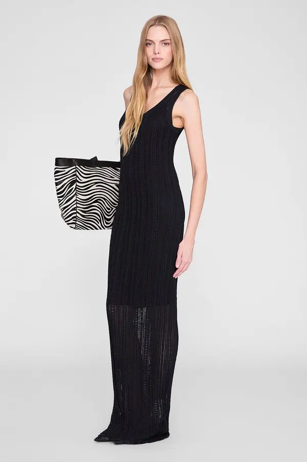 ANINE BING Arie Long Dress - Black