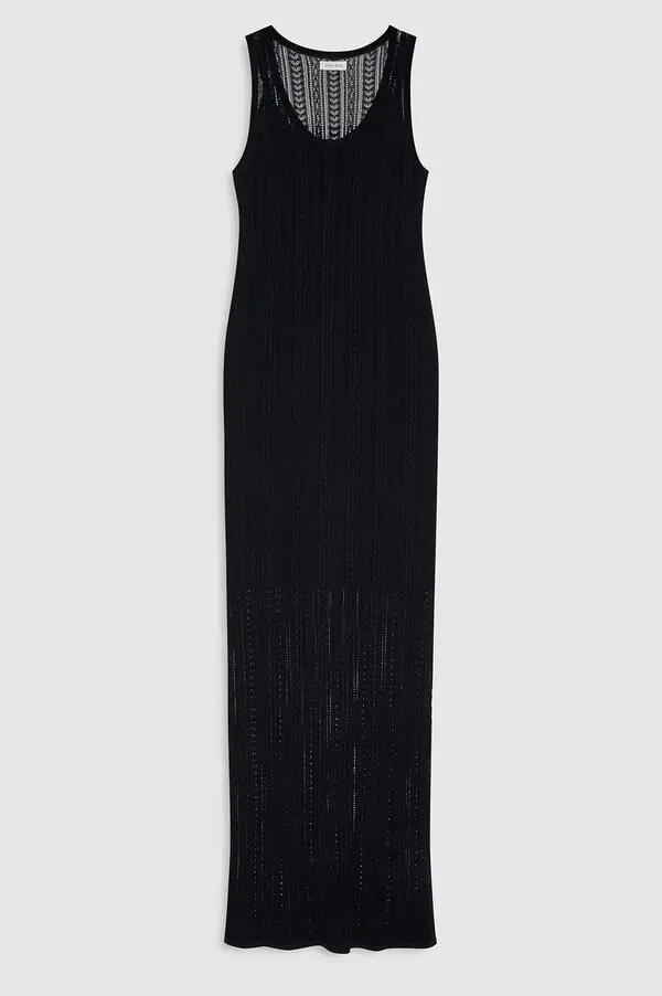 ANINE BING Arie Open-knit Maxi Dress