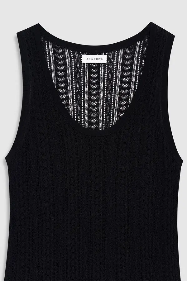 ANINE BING Arie Open-knit Maxi Dress