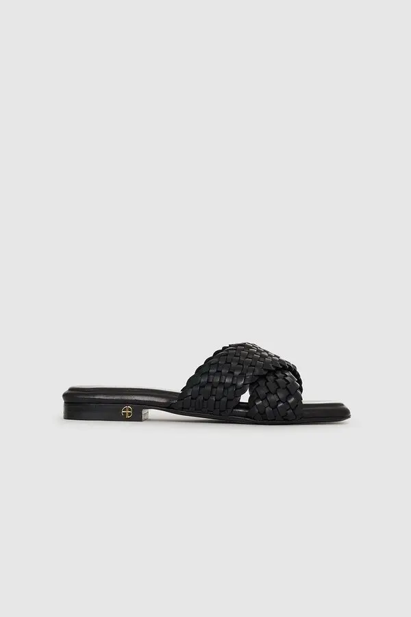 ANINE BING Ria Slides Braided - Black