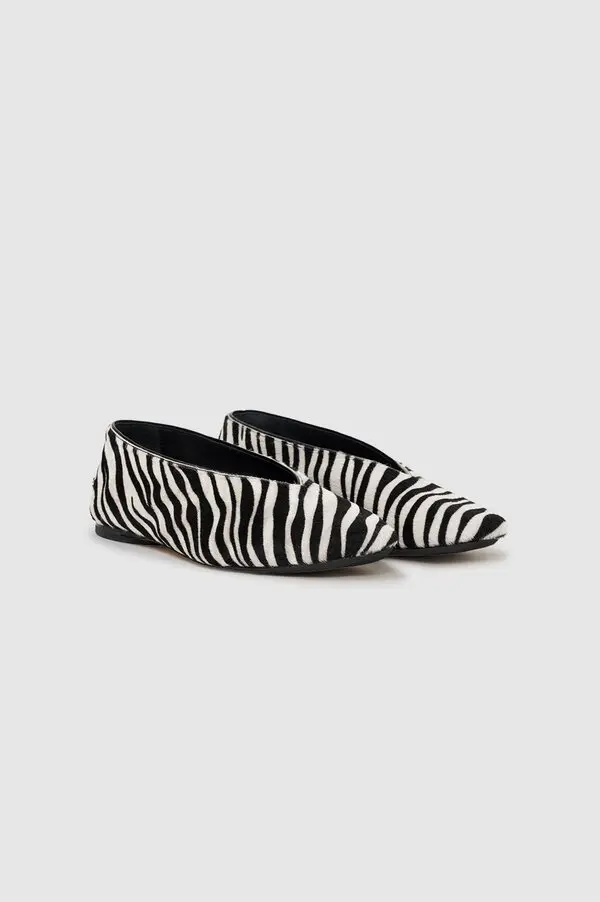 ANINE BING Ana Calf Hair Flats - Zebra