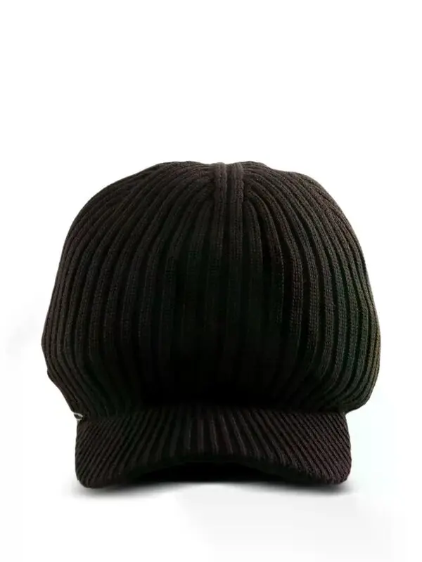 WALES BONNER Ribbed-knit Peaked Cap