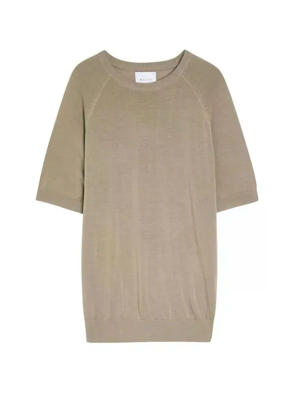 RAITH Riera Raglan-sleeve Knitted T-shirt - Neutrals