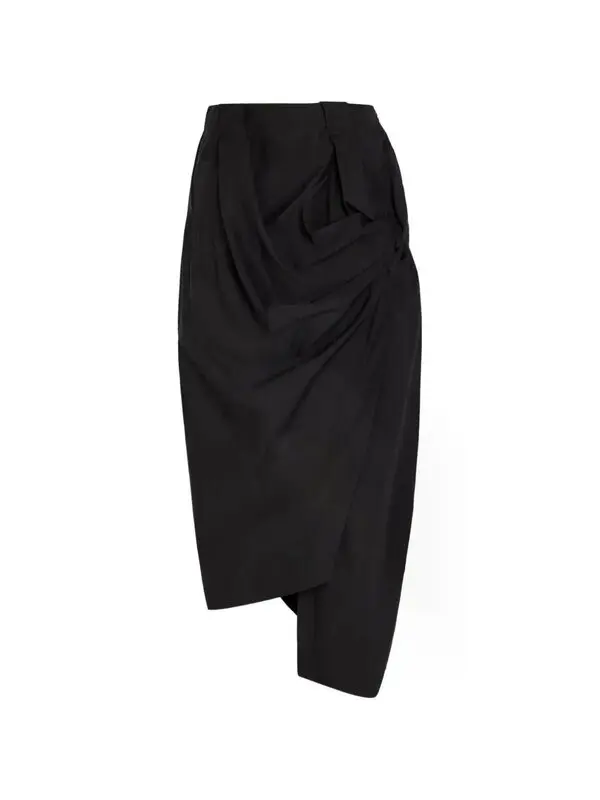 Issey Miyake Draped Asymmetric Trousers - Black