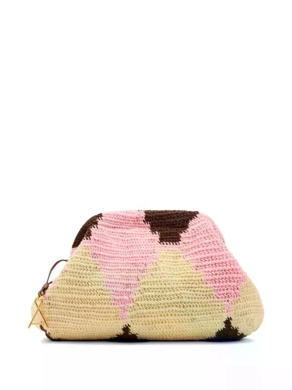 AMONG Crochet Knit Patterned Clutch Bag