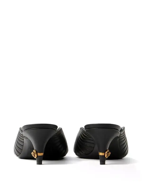 Versace Nappa Mules 55 Mm - Black