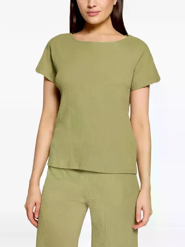 BETTY BARCLAY Seersucker Effect Short Sleeve T-shirt