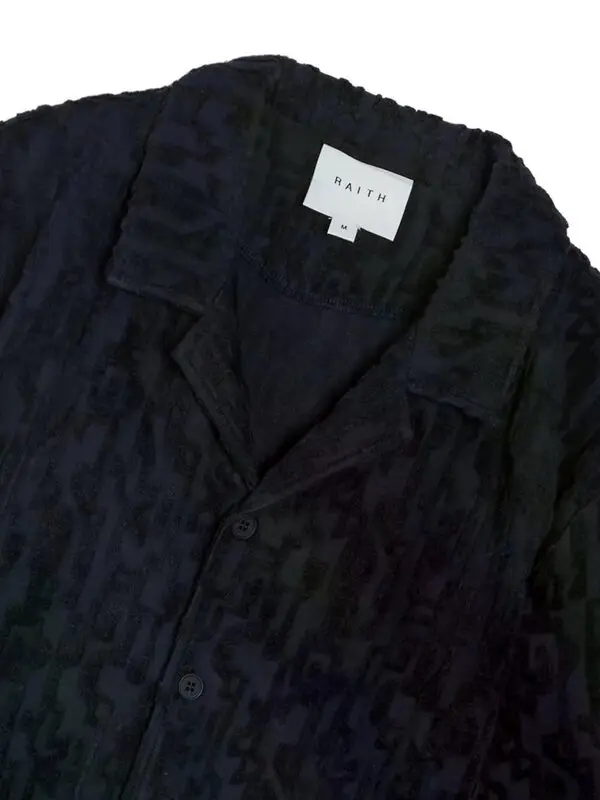 RAITH Fausto Geometric-patterned Terry-cloth Shirt