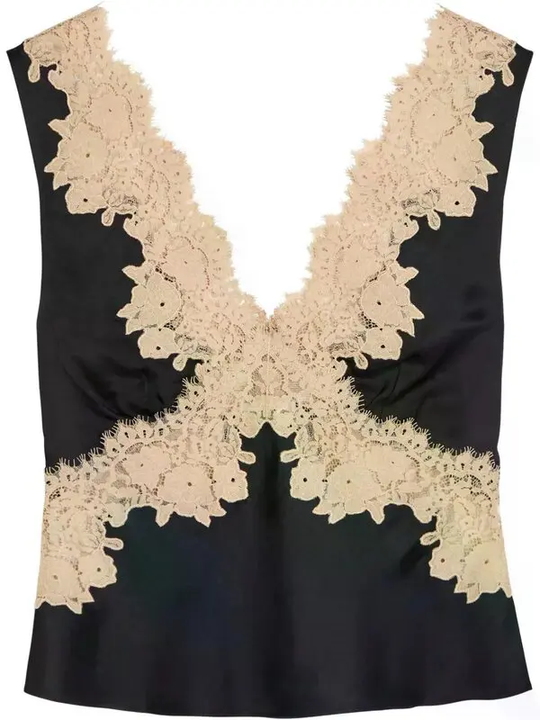 Rixo Emmie Lace-trim Sleeveless Top