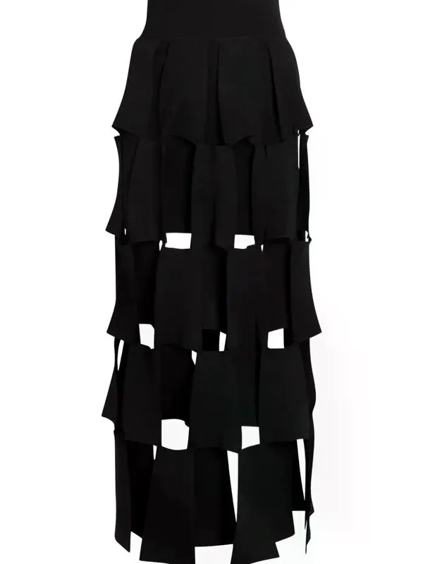 A.W.A.K.E. Mode Laser-cut Panelled Maxi Skirt
