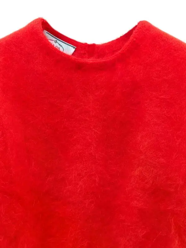 Prada Angora Blend Knit Sweater - Red