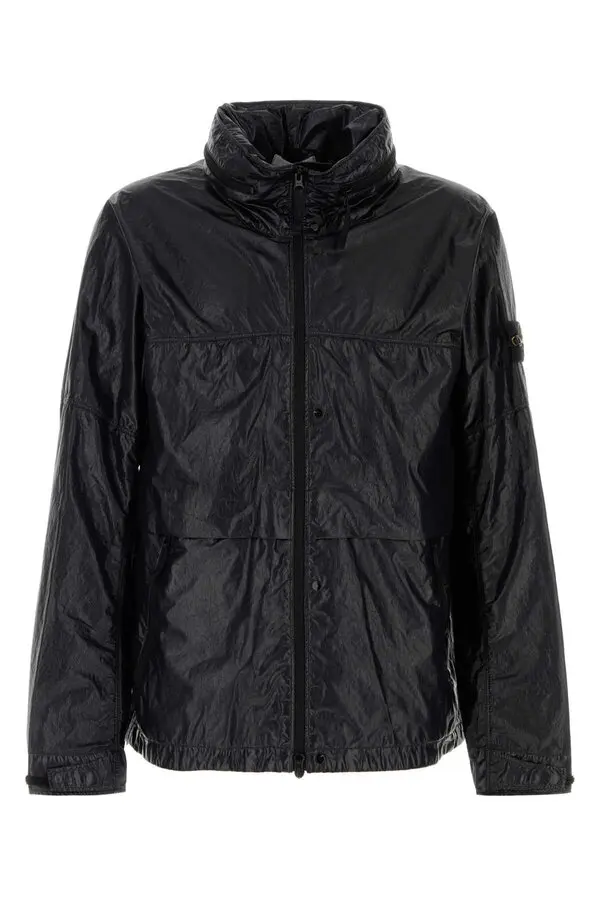Stone Island Nylon Hooded Jacket - Black