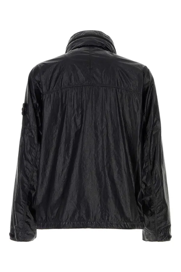 Stone Island Nylon Hooded Jacket - Black