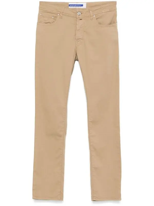 Jacob Cohen Sand Beige Slim Fit Button Fly Jeans - Multicolor
