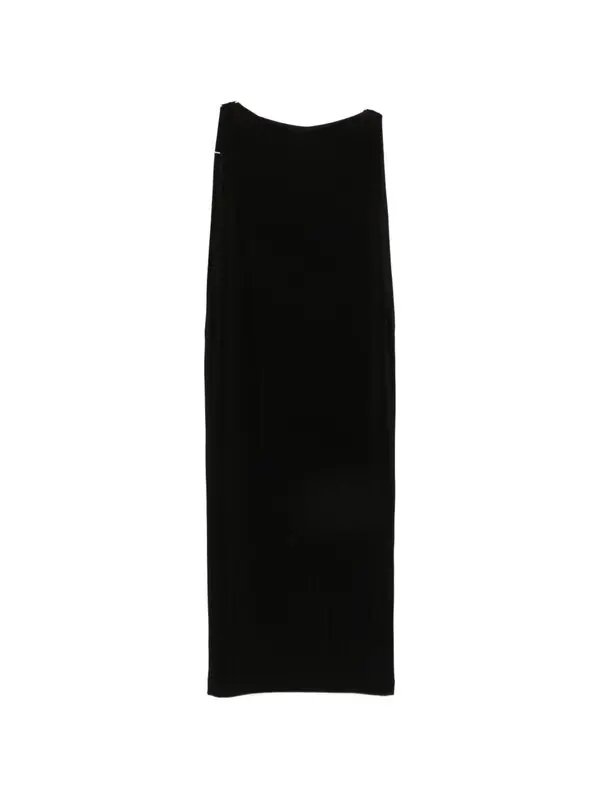 Issey Miyake Sleeveless Boat Neck Dress - Multicolor