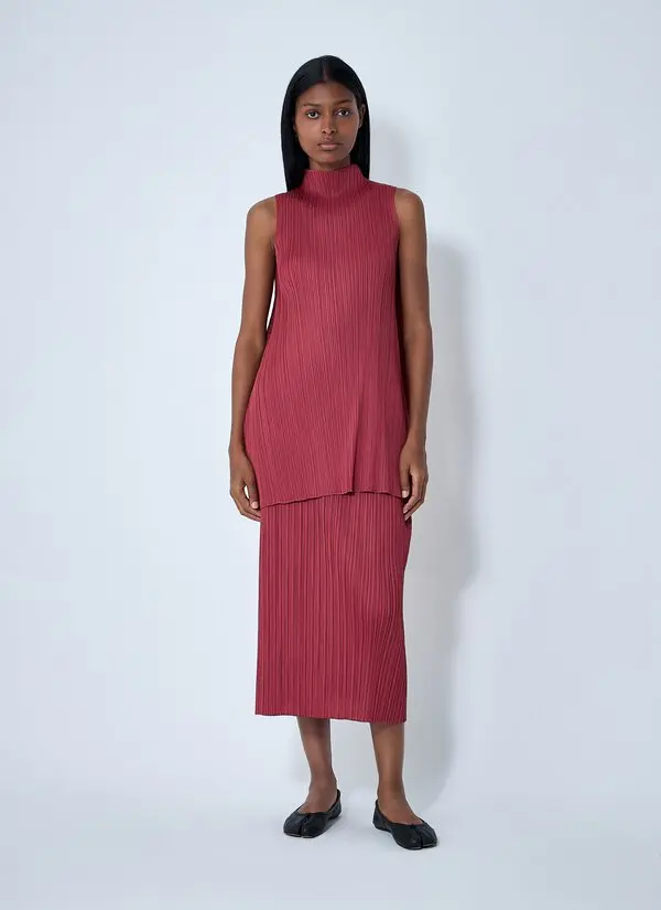 Issey Miyake One-shoulder Abstract Print Pleated Top