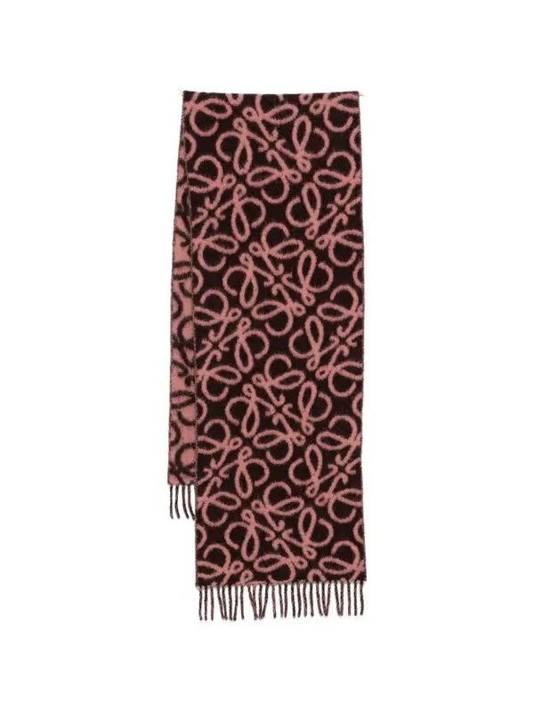Loewe Anagram Wool Scarf - Multicolor