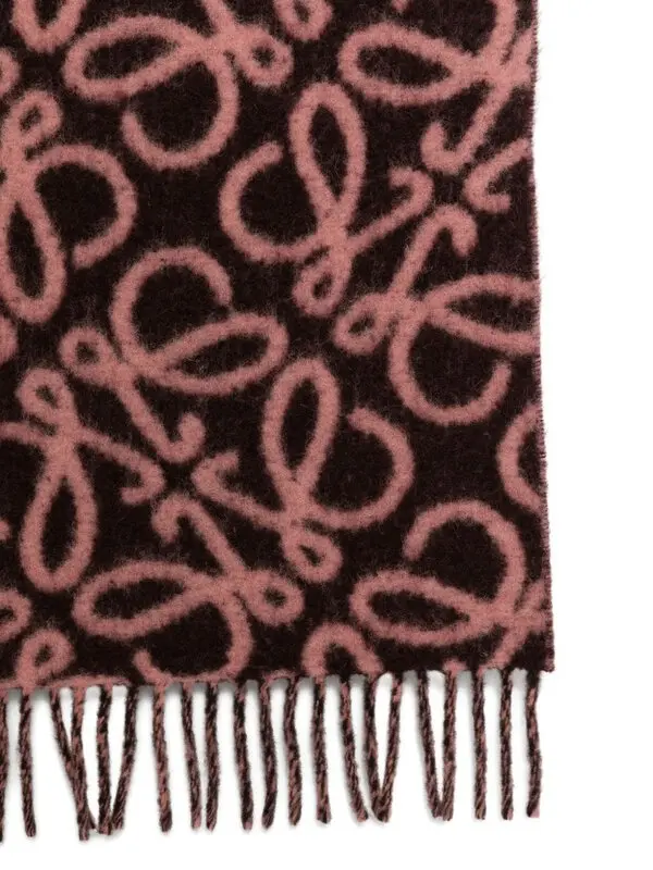 Loewe Anagram Wool Scarf - Multicolor