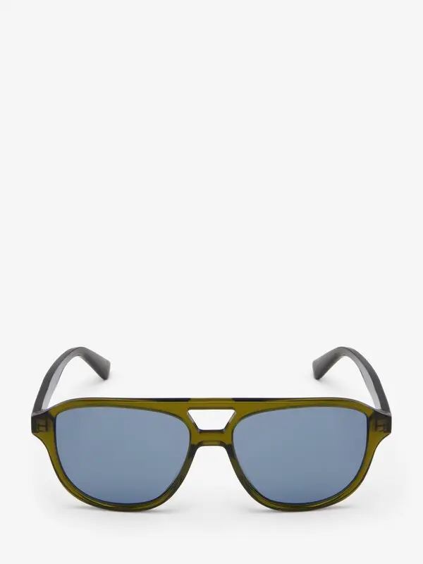 Alexander McQueen Signature Essentials Sunglasses - Green