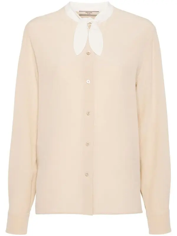 Prada Silk Shirt With Pussy Bow