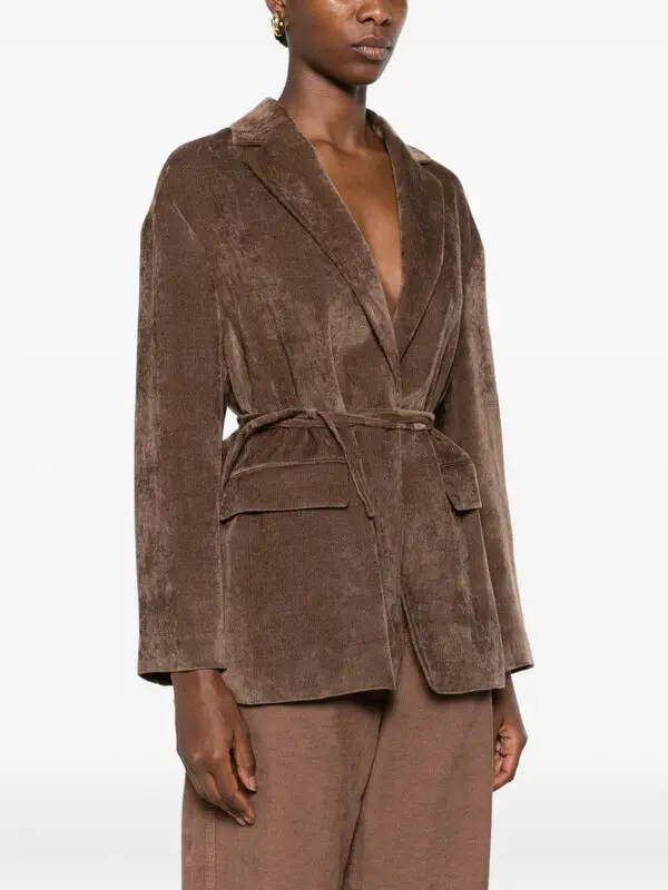 Brunello Cucinelli Velvet Belted Jacket